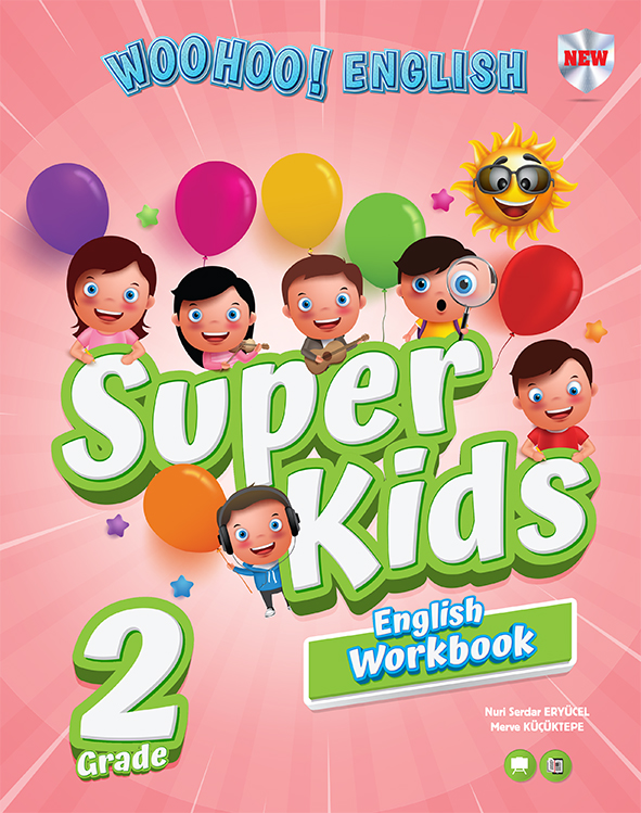 2. Grade Woohoo English Super Kids Workbook | Kırmızı Beyaz